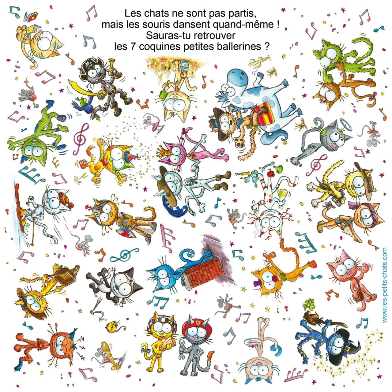 Jouer au jeu des 7 souris avec les petits chats